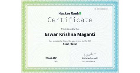 react hackerrank mernstack eswar krishna maganti