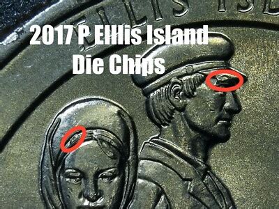 2017 P Ellis Island Ny Quarter Error Coin Multiple Die Chips Rev Ebay