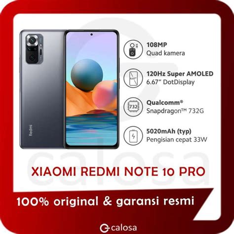 Jual XIAOMI REDMI NOTE 10 PRO 6 128 8 128 GB NFC 5020mAh SUPER AMOLED SEGEL 6GB 128GB Di