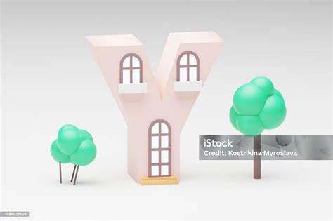 3d 알파벳 회색 배경에 작은 집으로 만든 글자 모양 3d 렌더링 문자 Y 3차원 형태에 대한 스톡 사진 및 기타 이미지 3차원 형태 강철 개념 Istock
