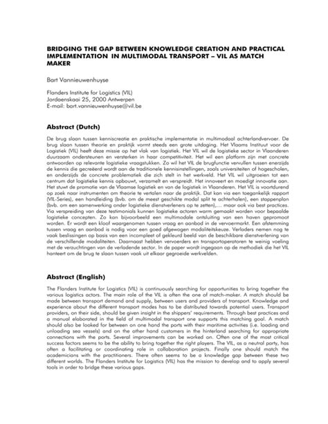 Bridging The Gap Between Knowledge Creation And Practical Implementation