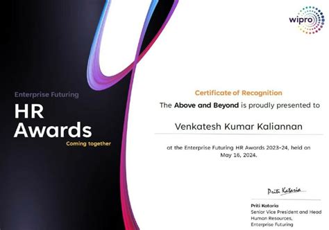 venkatesh kumar k on linkedin recognition learnings teamwork