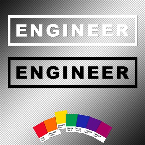 Sticker 1 Engineer Weather Proof Die Cut Decals Logo