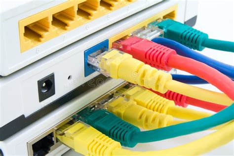 Switch Router And Cables Stock Photo Image Of Electronic 37754010