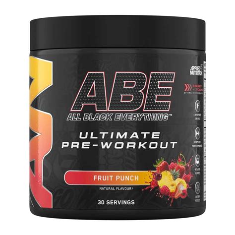 Applied Nutrition Abe Ultimate Pre Workout Fruit Punch Flavour 30 Servings 375g Protein Bar Qatar