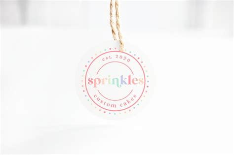 Custom Sprinkle Logo Branding Kit Bakery Vintage Design Etsy