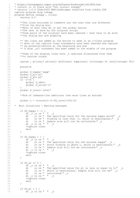 Pdf Sskapp Stata Module To Compute Sample Size For The Kappa Statistic Measure Of Interrater