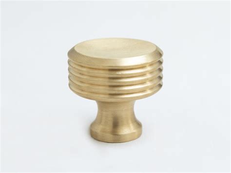 Buy Solid Satin Brass Knurled Pull Handles And Knobs Brass Bee