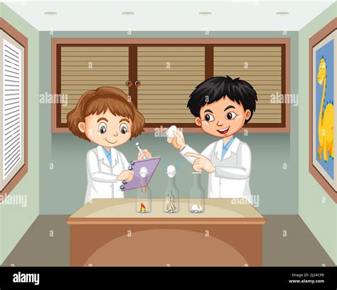 Science Experiment To Do At Home With Egg In A Bottle Illustration