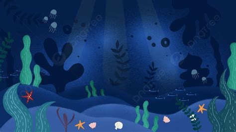 Purple Dark Deep Sea Background Ocean Seabed Plant Background Image