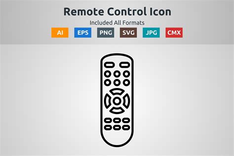 Remote Control Vector Outline Icon Graphic By Abidehtisham198