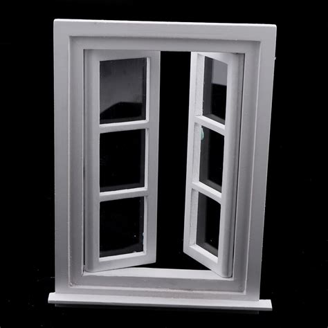1 12 Doll House Miniature White Wooden Window Fram Grandado