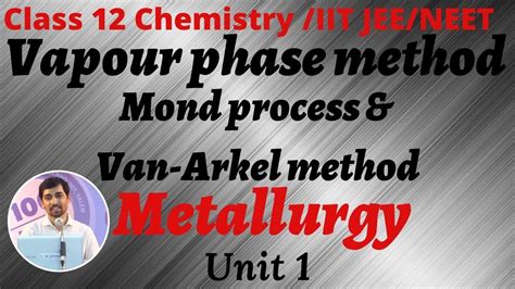 Vapour Phase Method Mond Process And Van Arkel Method Class 12 Chemistry Metallurgy Part 21