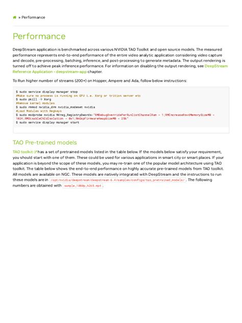 performance deepstream documentation 6 4 documentation pdf
