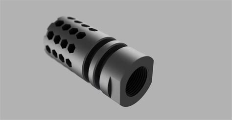 🔫 Honeycomb Muzzle Break Airsoft ・ Stl File For 3d Printing And Cnc Machining Laser Cutting・cults