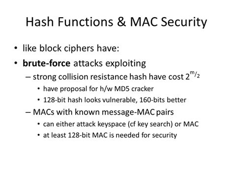 Cryptography And Network Security Message Authentication And Hash