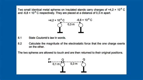 Electrostatics Grade 11 Physics November 2019 Exam Question
