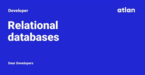 Relational Databases Developer