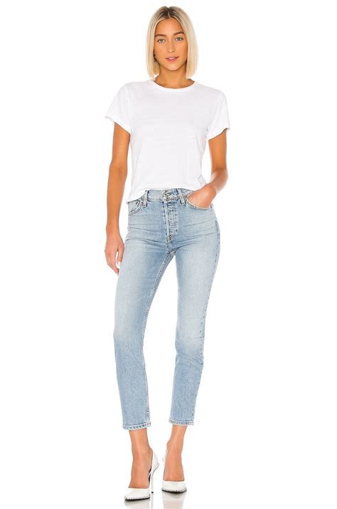 Redone X Hanes The Classic Tee In Vintage White From