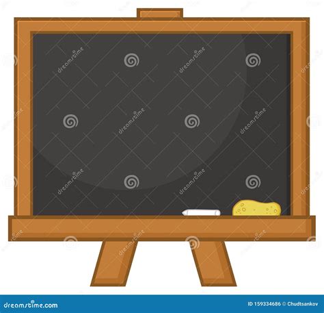 Chalkboard With Cartoon Faces Vector Illustration