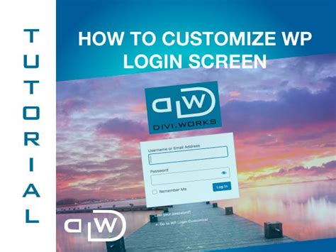 How To Rebrand Wordpress Login Screen Divi Works Divi