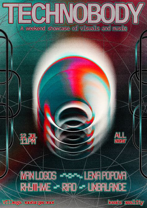 Poster Templates For Techno Party Behance