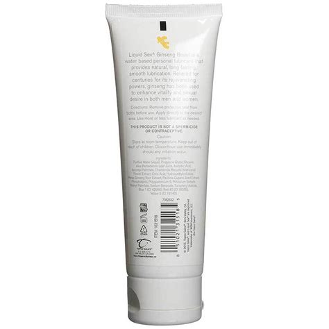 Liquid Sex Ginseng Boost Lube Water Based Lubricant 4 Oz