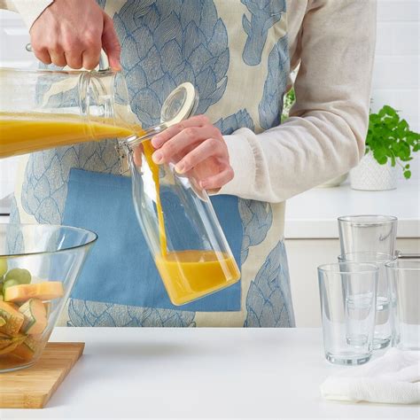 Korken Tegla U Obliku Flaše S Poklopcem Bistro Staklo 1 L Ikea