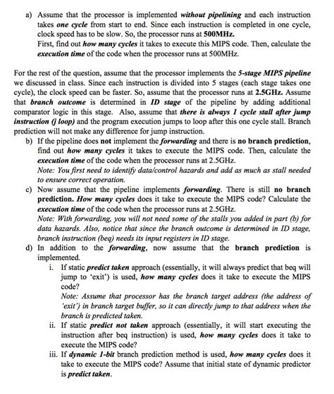 Solved Question 1 You Are Given The Following Misp Code In