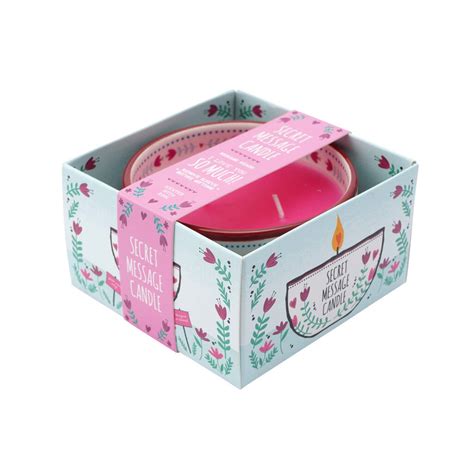 secret message candle i love you so… pink by cgb tware