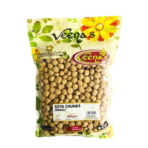 Buy Veenas Soya Chunks Small 200g Online In The Uk