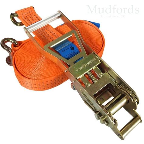Ergonomic Ratchet Strap With Chassis Hook 50mm X 10m Mudfords
