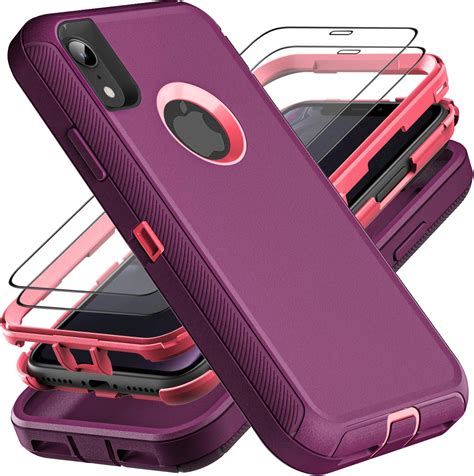 Ykhjklec For Iphone Xr Case Military Grade 3 In 1 Heavy