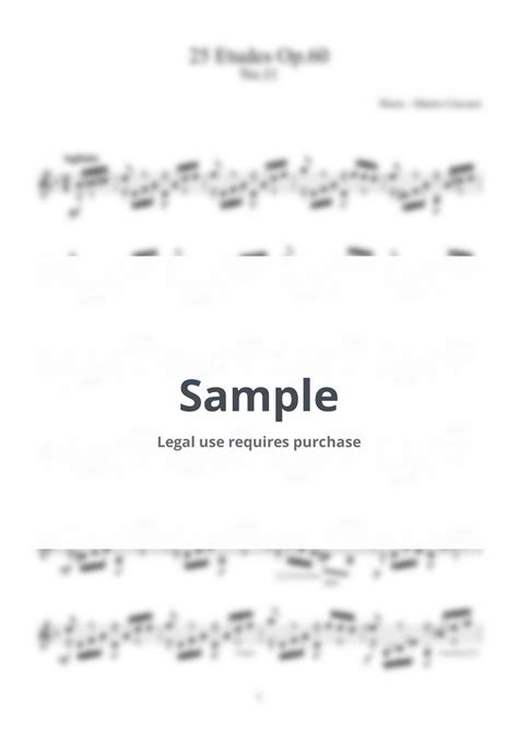 Matteo Carcassi 25 Etudes Op 60 No11 Agitato Sheets By Geophonic