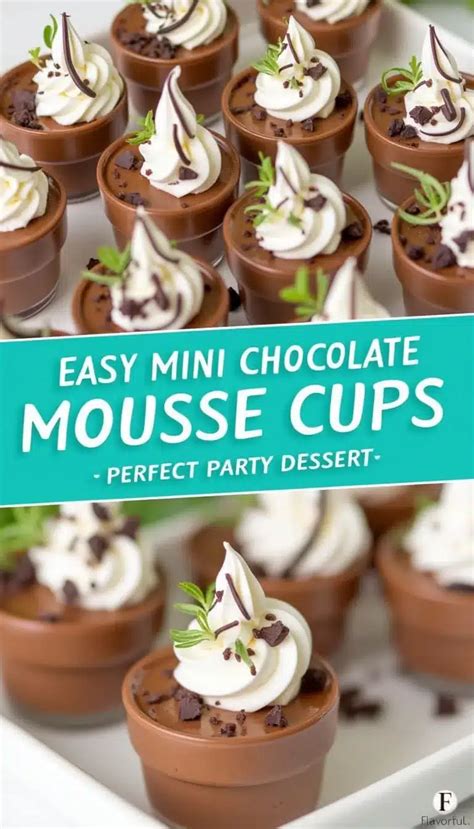 Mini Chocolate Mousse Cups Recipe Easy Party Dessert In 5 Steps
