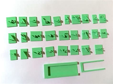 3d File Alphabet Stamp Set In Cursive Uppercase Lowercase Numbers Symbols 🔢 ・3d Printing