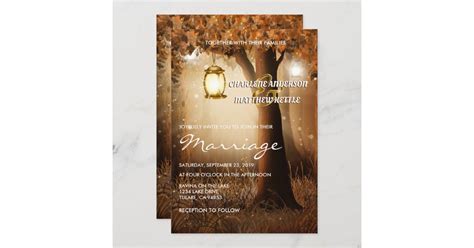 Rustic Autumn Fall Wedding Invitation Zazzle