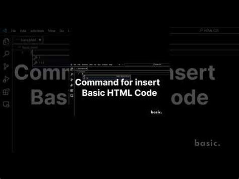 Command Basic Structure Of HTML Code Basiccode Html Coder Vscode