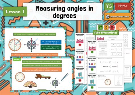 Year 5 Properties Of Shape Measuring Angles In Degrees Lesson 1 Grammarsaurus Australia