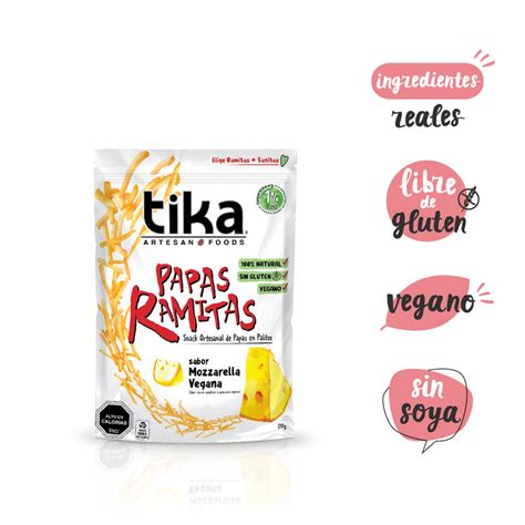 Tika Papas Ramitas Mozzarella Vegana 170g Tika Foods