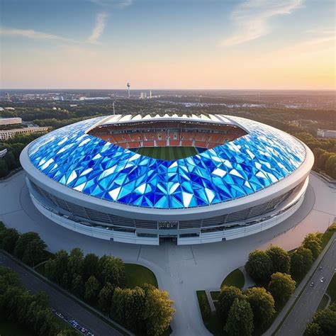View Modern Architecture Stadium Premium Ai Generated Image