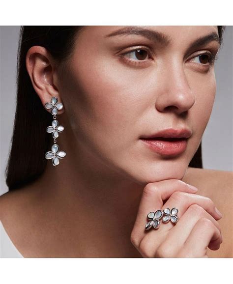 Judith Ripka Jardin Triple Drop Earrings With Mother Of Pearl Macys