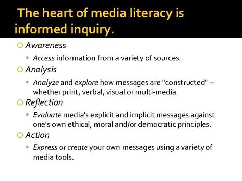 Media Literacy 5 Key Questions Of Media Literacy