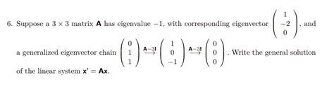 Solved Suppose A 3×3 ﻿matrix A Has Eigenvalue 1 ﻿with