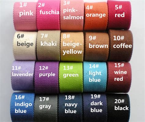 2 Yards Cotton Belt Strap Passing 20mm25mm32mm38mm 20 Colors Option