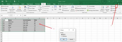 tutorial cara filter grouping dan validasi data di excel