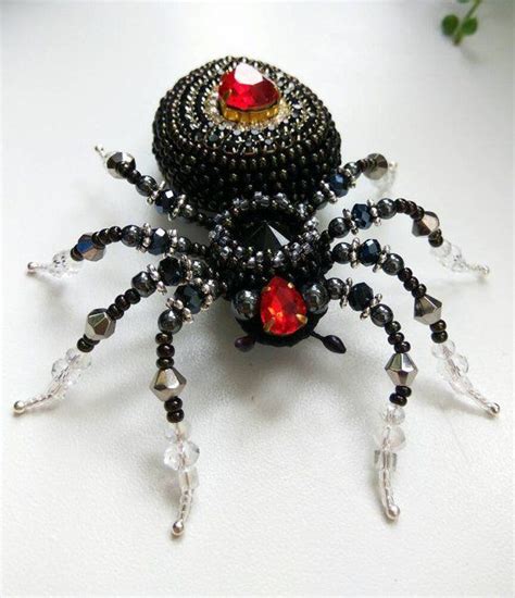 Beaded Spider Brooch Insect Brooch Insect Pin Beetle Etsy Perfect