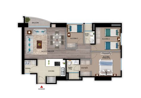 Planos De Apartamentos De Dos Habitaciones 605 Apartamentos En Venta