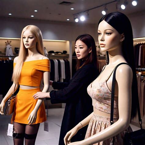 Two Hyper Realistic Female Mannequins Are Standing By James 1966 On