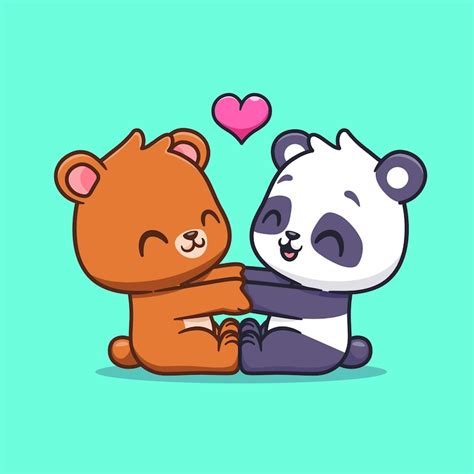Cute Panda Anime Couples Pvc Comic Theme Cute Dudu Mobile Phone